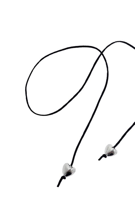 아타 더블 하트 초커 네크리스 에이블리