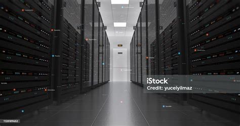 현대 데이터 센터에 서버 랙입니다 컴퓨터 랙 주위입니다 0명에 대한 스톡 사진 및 기타 이미지 0명 3차원 형태 4k