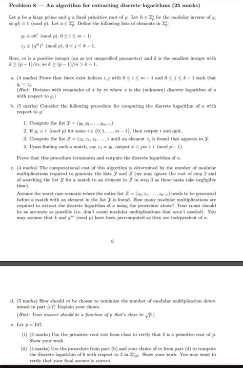 Solved Problem 8 An Algorithm For Extracting Discrete