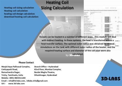 3d Labs On Linkedin Heating Coil Sizing Calculation Ghyxb94b Heating Coil…