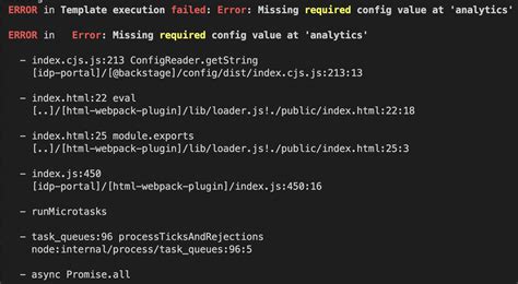 🐛 Bug Report Missing Required Config Value · Issue 16064 · Backstage