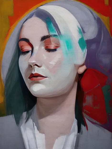 Premium Ai Image Modern Abstract Portrait Of Woman