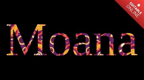 Moana Hindi Text Effect Generator