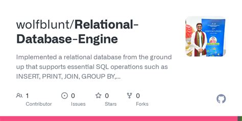 Github Wolfbluntrelational Database Engine Implemented A Relational