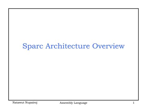 Ppt Assembly Language Sparc Cpu Architecture Overview Powerpoint