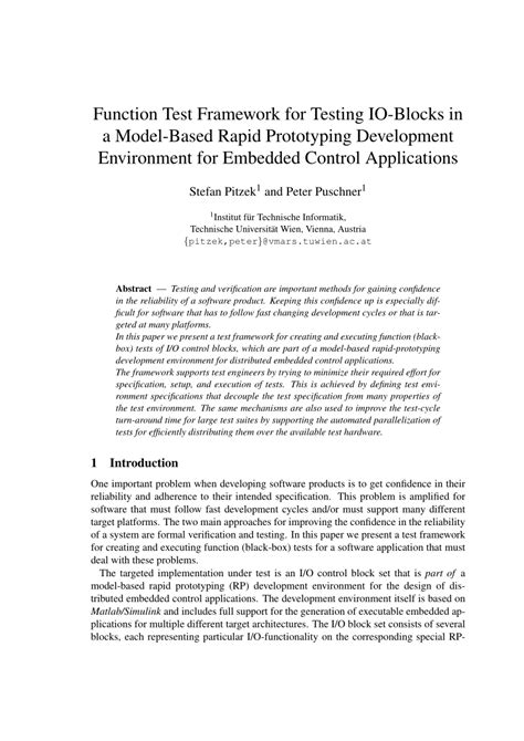 pdf function test framework for testing io blocks in a model based