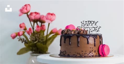 흰색 세라믹 접시에 분홍색 장미가 있는 초콜릿 케이크 사진 Unsplash의 무료 칼라부라기 이미지