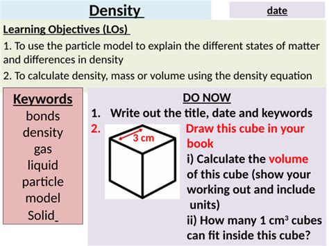 Gcse Physics Density Teaching Resources