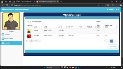Human Resource Integrated System In Php With Source Code