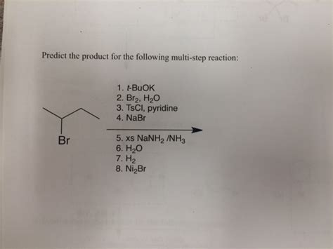 Solved 1 Predict The Product For The Following