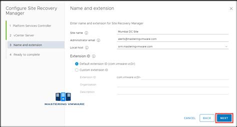 Configure Connect SRM Appliance To VCenter Mastering VMware