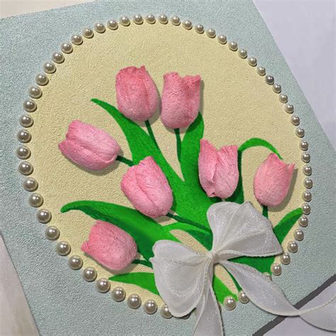 立体肌理画郁金香diy手工材料包石英砂丙烯油画解闷节日暖场活动 虎窝淘