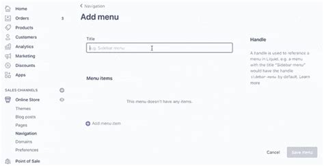 How To Add Remove And Edit Menu Items In Shopify Wise Merchant