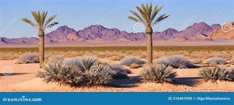 In The Vast Desert A Mirage Shimmers Heat Waves Dance Distorting