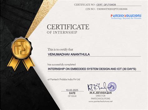 Internship Embeddedsystems Iot Learning Venumadhav Ananthula