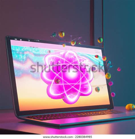 3d Image Computer Atomistic Model On Ai Generated Image 2280384985