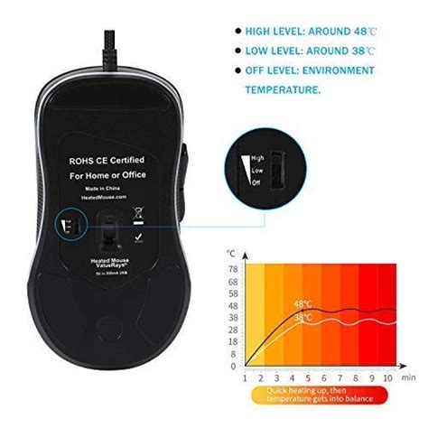 Valuerays Usb Optical Heated Computer Mouse Advanced Heated Buttons Black Pricepulse
