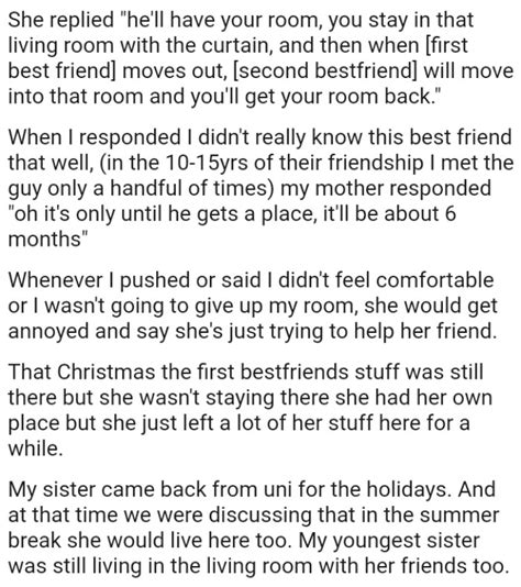 Lady Shares How She Stopped Her Entitled Mom From Renting Out Her Spare Room To Homeless Friends