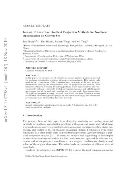 Inexact Primal Dual Gradient Projection Methods For Nonlinear