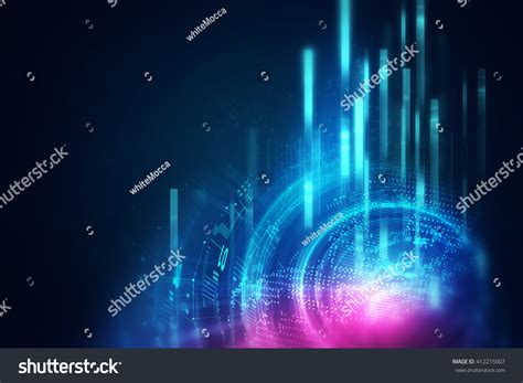 Blue Geometric Abstract Technology Science Background Stock Illustration 412215007 Shutterstock