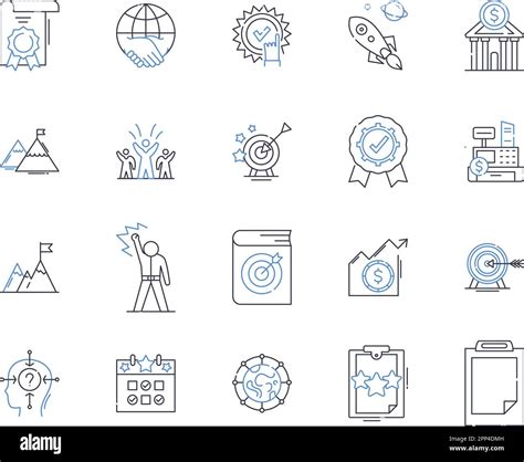 Commercial Plan Line Icons Collection Strategy Profitability