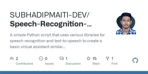 Github Subhadipmaiti Devspeech Recognition Alexa A Simple Python Script That Uses Various