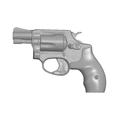 🩻 Sandw Smith And Wesson J Frame Revolver Bluegun Real Size Scan・ Stl File