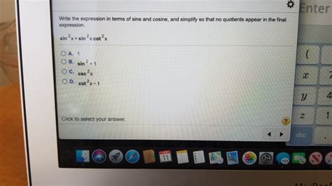 Solved Nter Write The Expression In Terms Of Sine And Chegg Com
