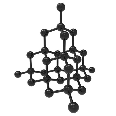 金刚石球棍模型（diamond） 思斐迩3d科学模型素材库