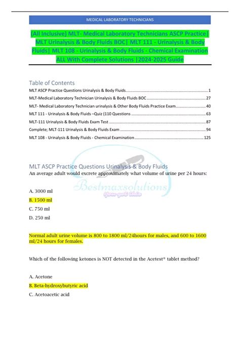 All Inclusive Mlt Medical Laboratory Technicians Ascp Practice Mlt