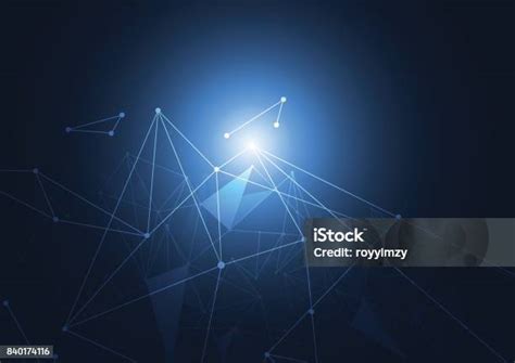 추상적인 미래의 낮은 폴 리 구조 점 들과 흰색 배경에서 선 연결 벡터 일러스트 레이 션 0명에 대한 스톡 벡터 아트 및 기타 이미지 0명 3차원 형태 개념 Istock