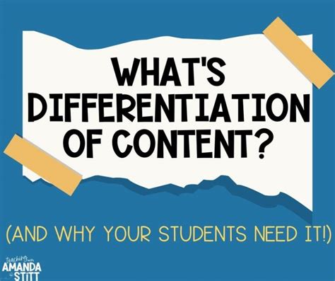 What S Differentiation Of Content And Why Your Babes Need It Teaching With Amanda Stitt