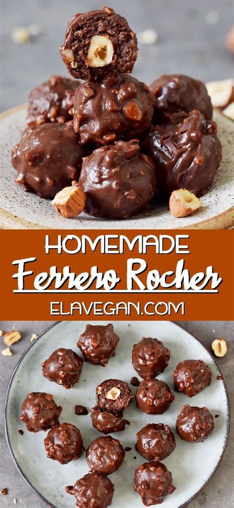 Homemade Ferrero Rocher Hazelnut Truffles Recipe Rocher Rezepte