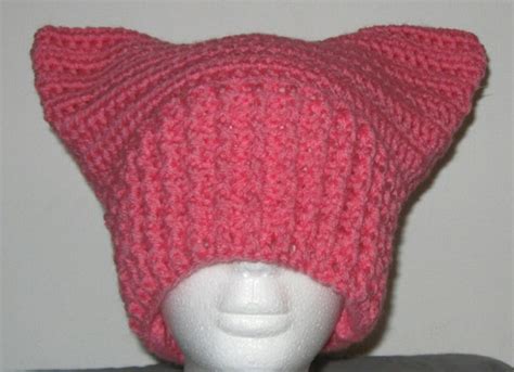 Pussycat Hat Pussy Hat Cat Hat Crochet Hat By Afghansoffthehook