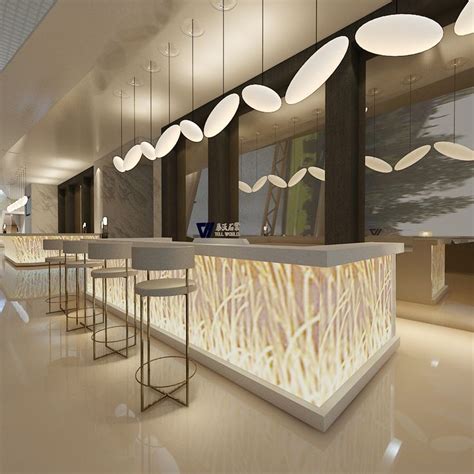 Illuminated Bar Counter Bar Counter Luxury Office Commercial Furniture