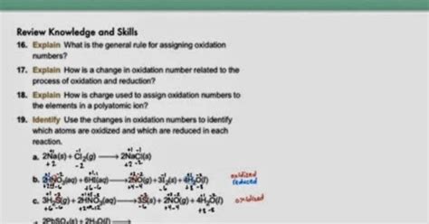 Chemistry Practice Problems Oxidation
