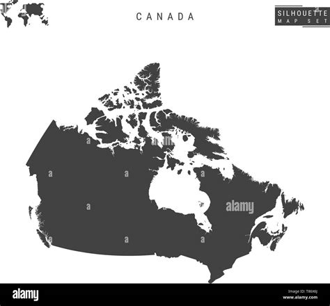 Canada Blank Vector Map Isolated On White Background High Detailed
