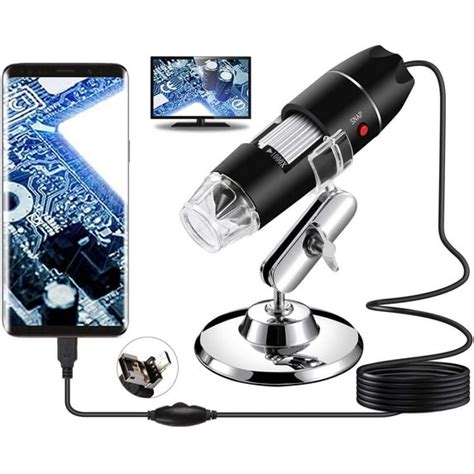 Usb Microscope Camera 40x To 1000x Cainda Digital Microscope With Metal Stand And Carrying Case