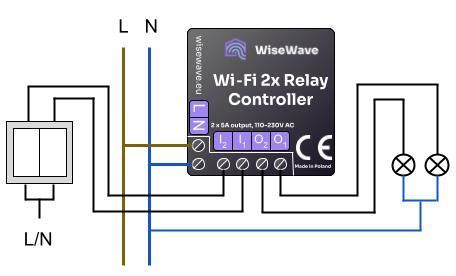 Wi Fi 2x Relay Controller WiseWave Documentation