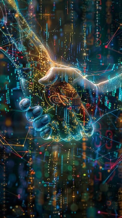 Free Futuristic Digital Handshake Image Download At Stockcake