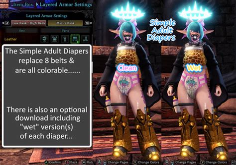Simple Adult Diapers For Monster Hunter World Misc Adult Mods Loverslab