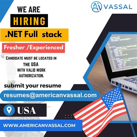 American Vassal On Linkedin Hiring Coding Dotnet Dotnetdeveloper Dotnetjobs Usajobs