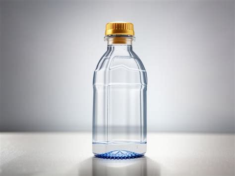 Botella De Plástico Vacía Aislada En Un Fondo Blanco Renderización 2d