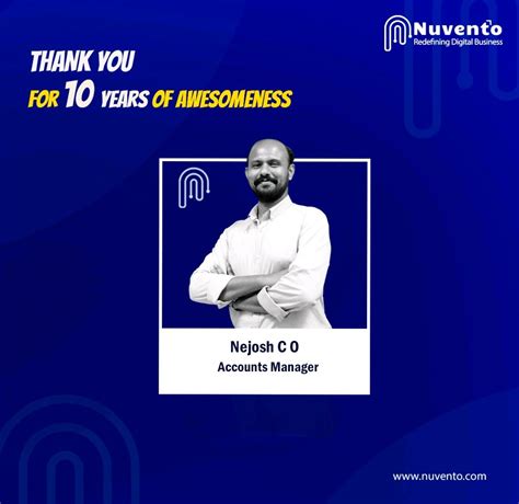 Shibin Sebastian On Linkedin Nuventor Anniversary Workanniversary Happyemployees Trust