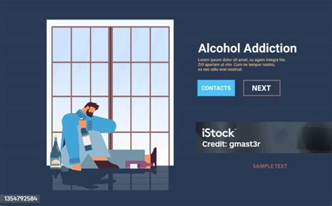 불행한 슬픈 남자 마시는 병 알코올 혼자 음주 우울 중독 된 술에 취해 사람 데 문제 알코올 중독 Drug에 대한 스톡 벡터 아트 및 기타 이미지 Istock