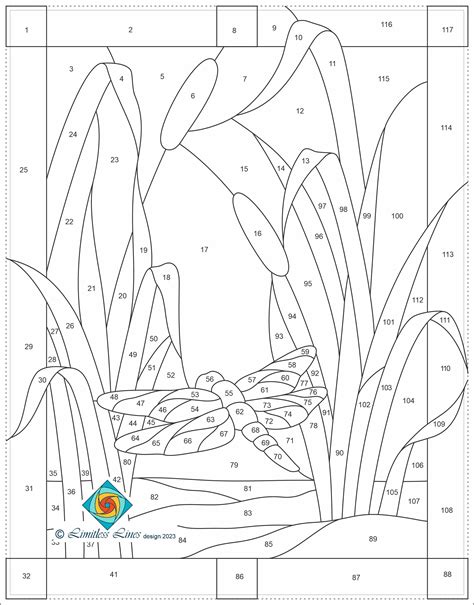 Dragonfly Stained Glass Pattern Pdf Digital For Instant Download