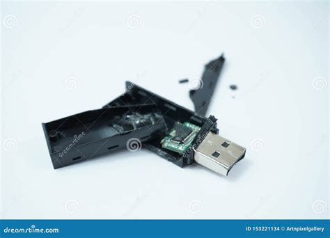 Broken USB Isolated On White Background Stock Photo Image Of Apps Background 153221134