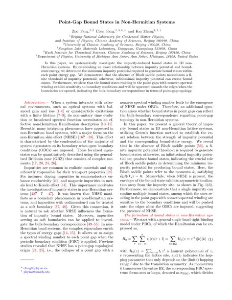 Pdf Point Gap Bound States In Non Hermitian Systems