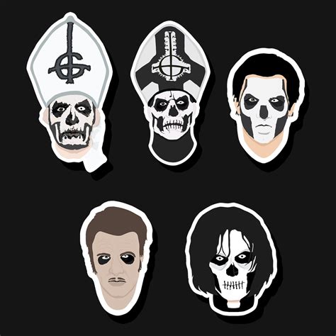 Ghost Frontmen Stickers Ghost Band Stickers Ghost Band Birthday