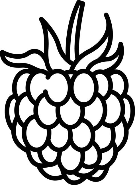 Raspberry Cut Outline Illustration 44754748 Vector Art At Vecteezy